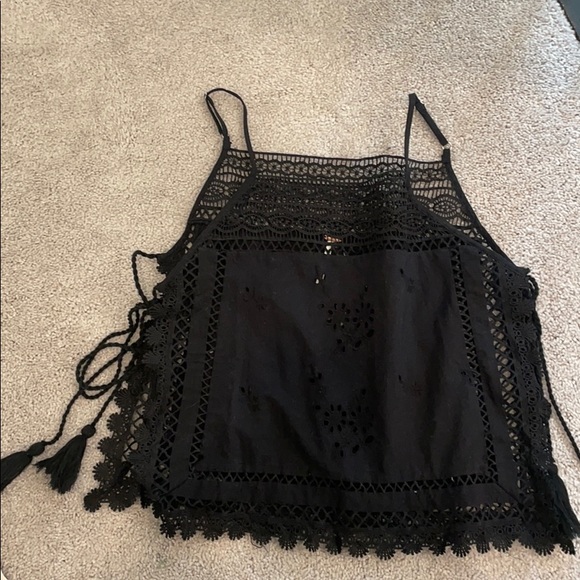 Free People | Tops | Free People Strappy Open Side Shirt | Poshmark